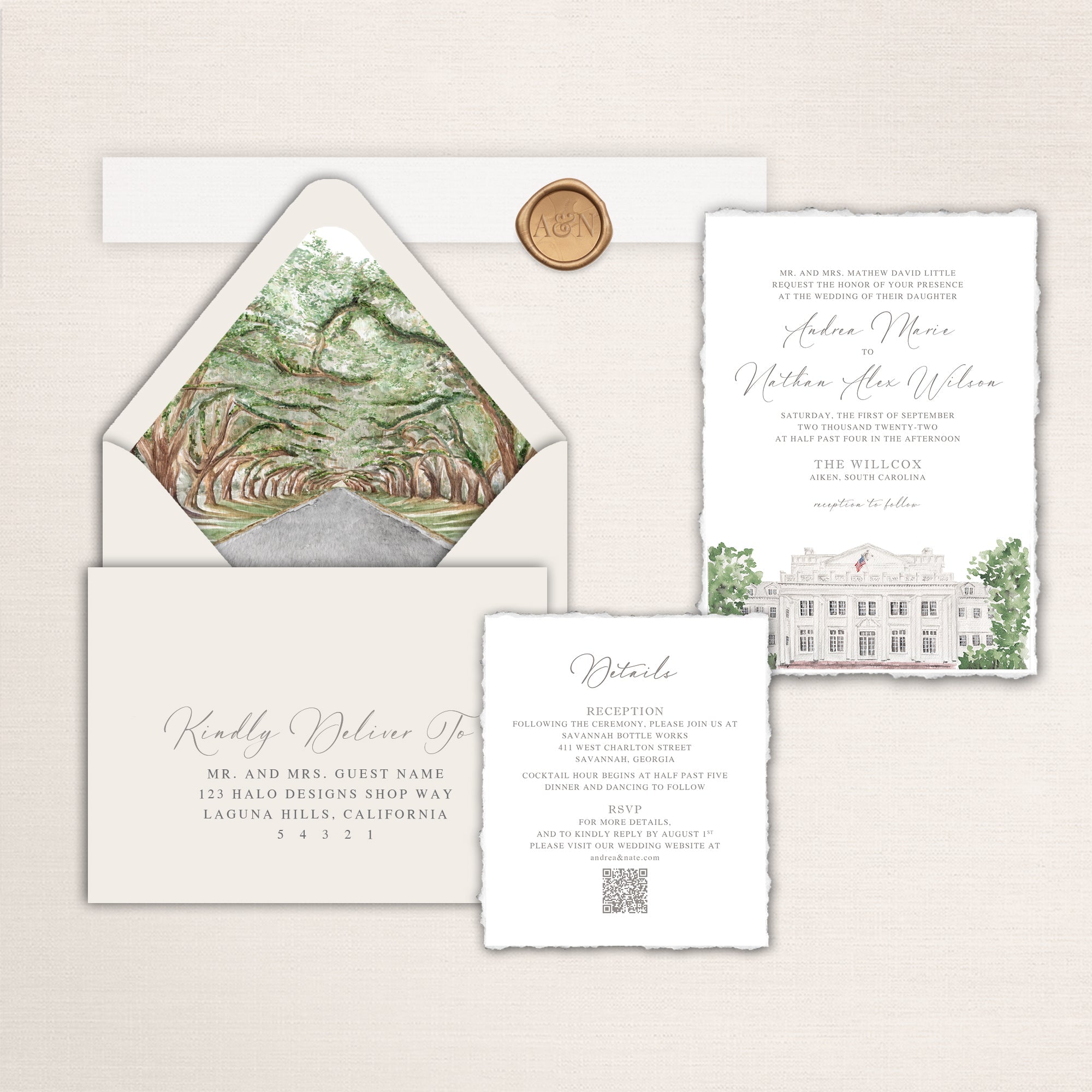 Elegant Wedding Invitation Suites | 100+ Curated Designs – HALOdesignsSHOP